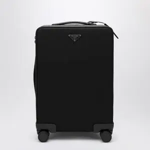 Prada Re-nylon And Saffiano Cabin Trolley - Black