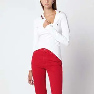 VIVIENNE WESTWOOD Glory Cotton Polo Shirt - White