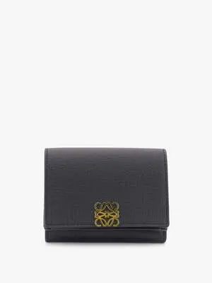 Loewe Anagram Tri-fold Leather Wallet - Multicolor