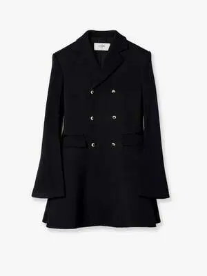 Celine Double-faced Wool Tailored Coat - Black