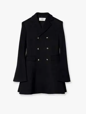 Celine Double-faced Wool Tailored Coat - Black