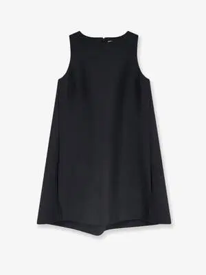 Balenciaga A-line Silk Mini Dress - Black