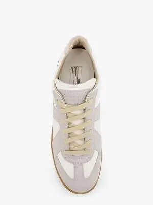MAISON MARGIELA Low-top Replica Leather And Suede Sneakers - White