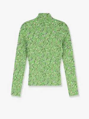 Loewe Viscose Blend Top With Floral Motif - Multicolor