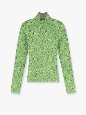 Loewe Viscose Blend Top With Floral Motif - Multicolor