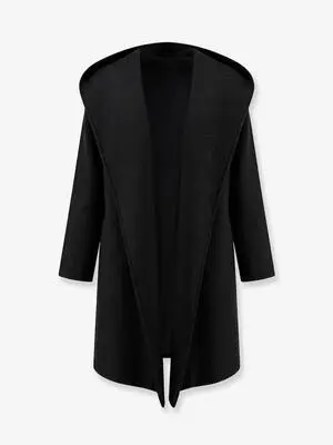 TOTEME Wool Hoodie Coat - Black
