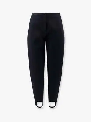 Loewe Stretch Wool Blend Stirrup Trousers - Black