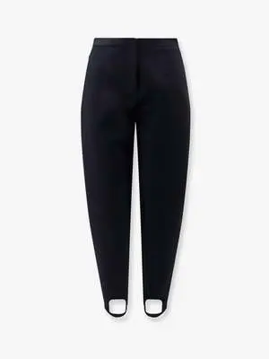 Loewe Stretch Wool Blend Stirrup Trousers - Black