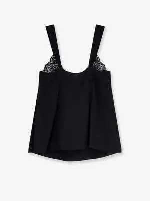 Chloé Silk Top With Lace Profile