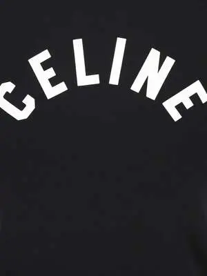 Celine Cotton T-shirt With Front Logo Print