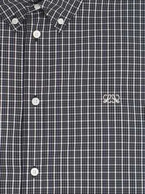 Loewe Technical Cotton Shirt With All-over Check Pattern