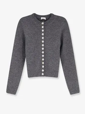 Celine Cashmere Cardigan - Gray