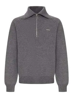 Prada Knitted Polo Shirt With Logo - Multicolor