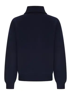 Prada Knitted Polo Shirt With Logo - Blue
