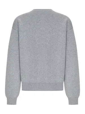 Celine Cashmere Crew-neck Sweater With Front Logo