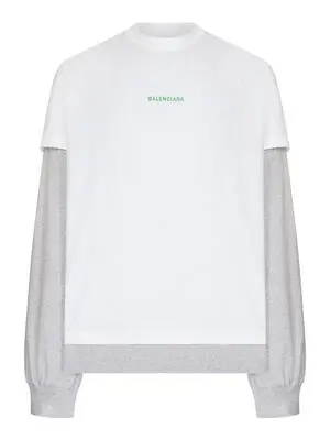 Balenciaga Layered T-shirt With Logo - Multicolor