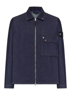 Stone Island Cotton Denim Overshirt