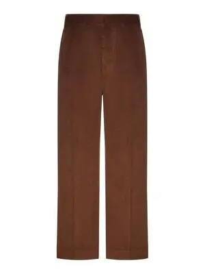 AMI Paris Baggy Velvet Trousers - Brown