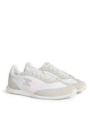 Celine Sneaker Bassa Stringata In Pelle Di Vitello Scamosciata