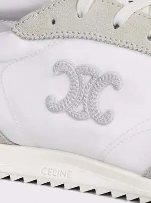 Celine Sneaker Bassa Stringata In Pelle Di Vitello Scamosciata