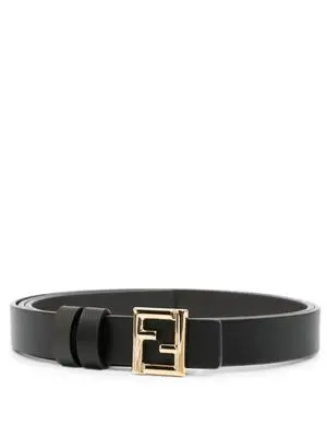 Fendi Cintura Ff Reversibile 20 Mm - Black