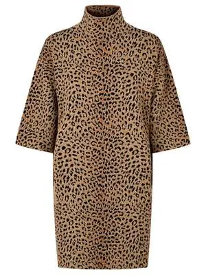 Givenchy Abito Mini In Jacquard Leopardato