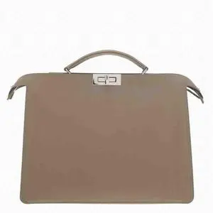 Fendi Fendi Beige Peekaboo Iseeu Medium Bag In Nylon Men Cream