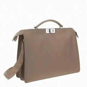 Fendi Beige Peekaboo Iseeu Medium Bag In Nylon - Cream