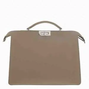 Fendi Fendi Beige Peekaboo Iseeu Medium Bag In Nylon Men Cream