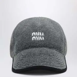 Miu Miu Fleece Baseball Hat - Gray