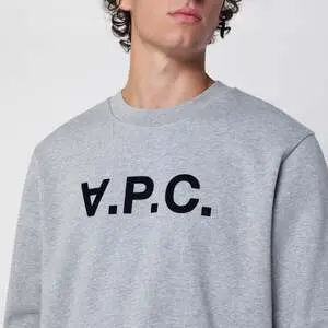 A.p.c. Standard Grand Vpc Grey Cotton Sweatshirt