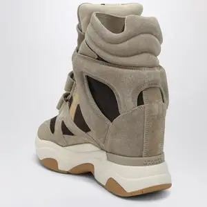 Isabel Marant Étoile Balskee Sneakers In Sand/chocolate Suede - Cream