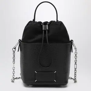 MAISON MARGIELA 5ac Small Leather Bucket Bag - Black