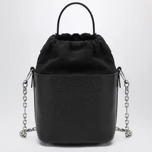 MAISON MARGIELA 5ac Small Leather Bucket Bag - Black