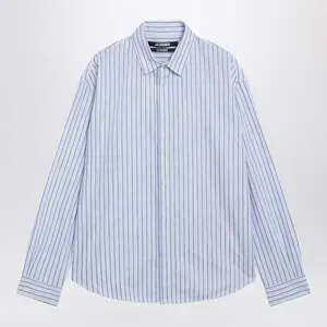 Jacquemus Simon Striped Cotton Shirt - Blue
