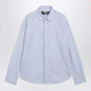 Jacquemus Simon Striped Cotton Shirt - Blue