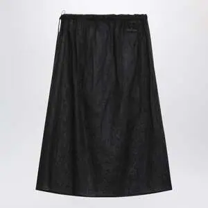 Prada Midi Skirt In Cotton Organdy
