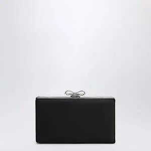 SELF-PORTRAIT Crystal Mesh Clutch Bag - Silver
