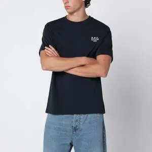 A.p.c. Rue Madame T-shirt In Navy Cotton - Blue