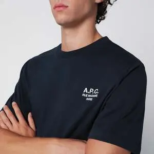 A.p.c. Rue Madame T-shirt In Navy Cotton - Blue
