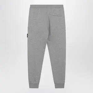 Stone Island Organic Cotton Melange Grey Joggers - Gray