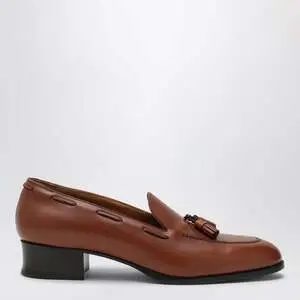 Loro Piana Serge Tassel Honey Leather Loafers - Brown