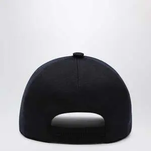 Loro Piana Navy Cashmere Baseball Cap
