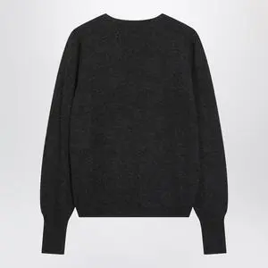 Gucci Dark Grey Cashmere V-neck Sweater - Gray