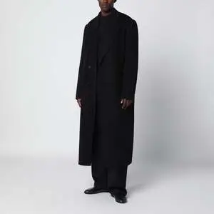 Séfr Long Wool And Cashmere Coat - Black