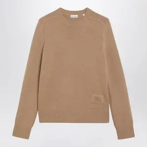 Burberry Caramel Crew-neck Cashmere Sweater - Brown