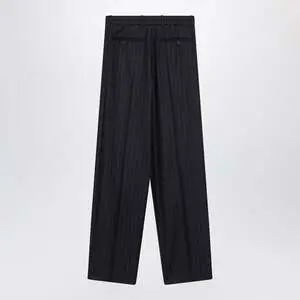 Givenchy Navy Pinstripe Wool Trousers