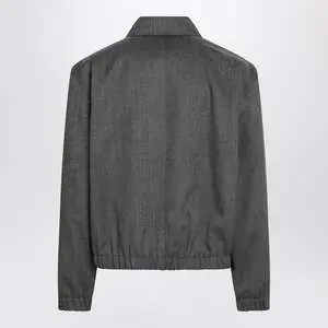 AMI Paris Carbon Grey Padded Jacket In Virgin Wool
