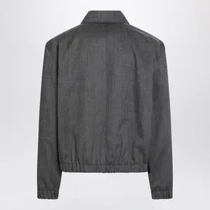 AMI Paris Carbon Grey Padded Jacket In Virgin Wool - Gray