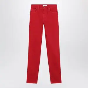 Chloé Berry Cotton Denim Jeans - Red